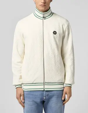 Philipp Plein Tracksuit Jacket Jacquard Monogram - Offwhite