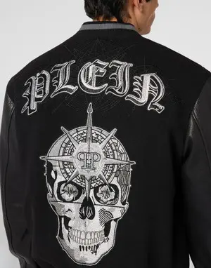 Philipp Plein Composed Varsity Bomber Tattoo Strass