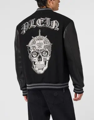Philipp Plein Composed Varsity Bomber Tattoo Strass