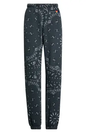 Aviator Nation Bandana Print Sweatpants Charcoal