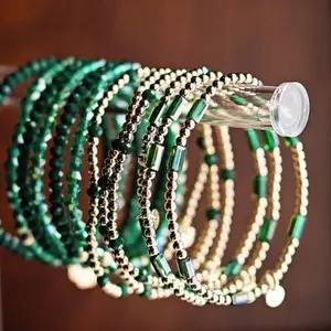 BOWOOD LANE Jade Emerald Beaded Bracelet
