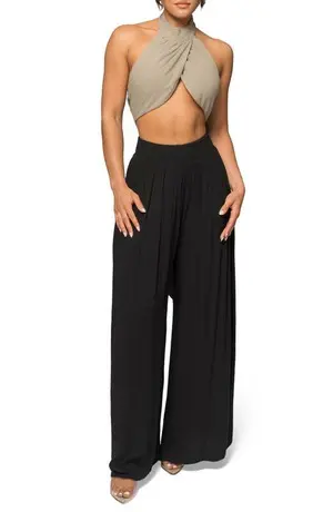 JLUXLABEL Pleated Wide-leg Pants