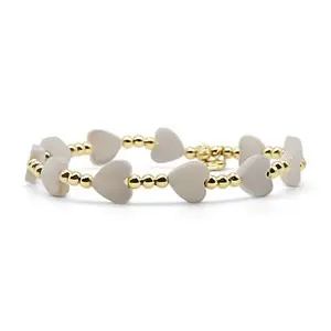 BOWOOD LANE Letty Mother Of Pearl Heart Bracelet - Gold