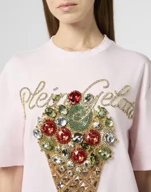 Philipp Plein Embellished Ice Cream T-shirt