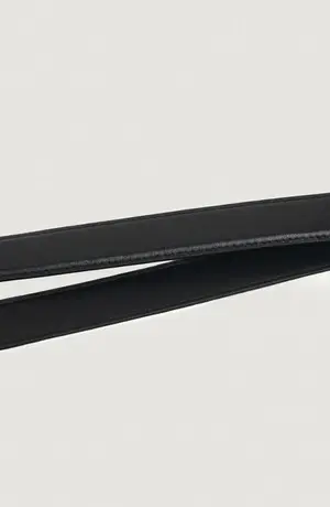 MODENAIRE Leather Belt With Geometric Buckle