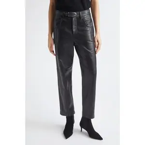 Eleventy Lambskin Leather Pants - 22 Black