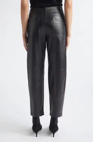 Eleventy Lambskin Leather Pants