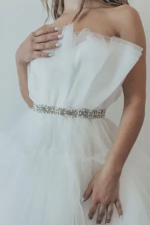 POPPY LANE Briar Bridal Belt - Silver