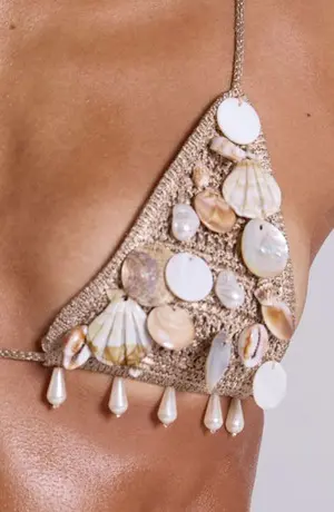 JADED LONDON Anatase Crochet Triangle Bikini Top
