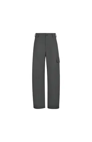 Brunello Cucinelli Virgin Wool Twill Cargo Barrel Trousers With Monili