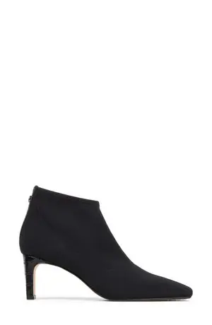 DONALD PLINER Birdee Croc Embossed Trim Bootie - Black