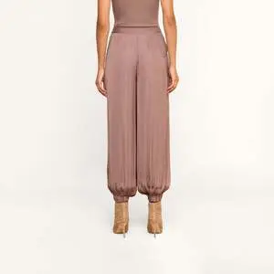 L'Agence Palmer Satin High-rise Draped Pants