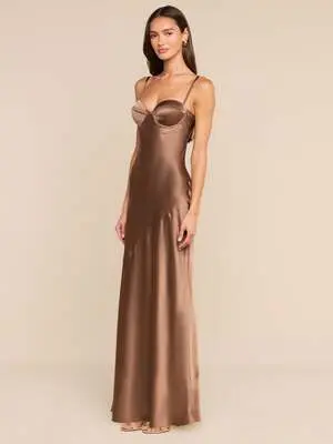 L'Agence L'AGENCE Sayla Silk Gown Cardamom