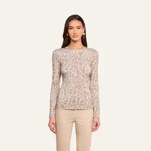 L'Agence Tess Printed Long Sleeve T-shirt