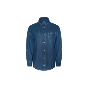 L'Agence Jorah Oversized Featherweight Denim Shirt