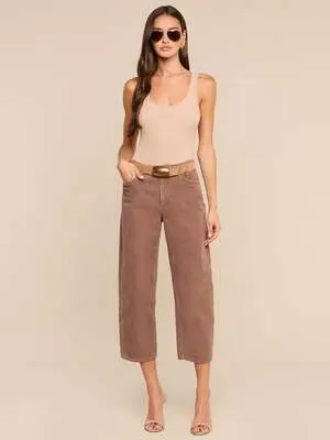 L'Agence Mallis Corduroy Bow-leg Pants