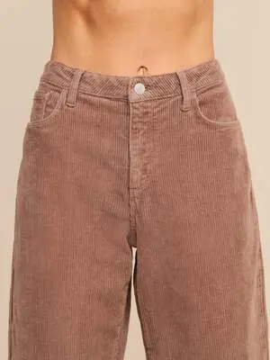 L'Agence Mallis Corduroy Bow-leg Pants