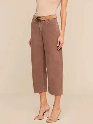 L'Agence Mallis Corduroy Bow-leg Pants