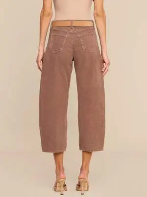 L'Agence Mallis Corduroy Bow-leg Pants