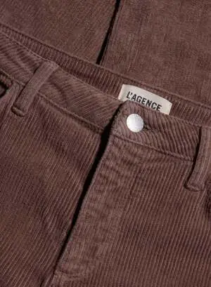 L'Agence Mallis Corduroy Bow-leg Pants