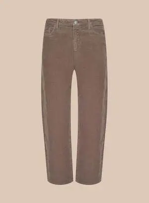 L'Agence Mallis Corduroy Bow-leg Pants