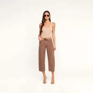 L'Agence Mallis Corduroy Bow-leg Pants - Cardamom