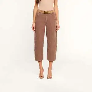 L'Agence Mallis Corduroy Bow-leg Pants - Cardamom