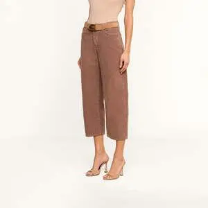 L'Agence Mallis Corduroy Bow-leg Pants - Cardamom