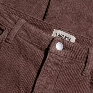 L'Agence Mallis Corduroy Bow-leg Pants - Cardamom