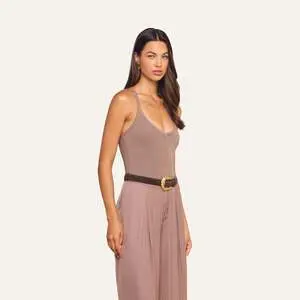 L'Agence Wrenna Racerback Bodysuit - Cardamom