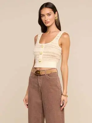 L'Agence Galene Tank Top - Ecru/natural Multi