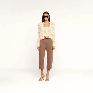 L'Agence Galene Cropped Knit Tank - Ecru/natural Multi