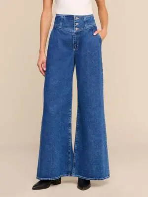 L'Agence Sonja Corset Jean Wide Leg