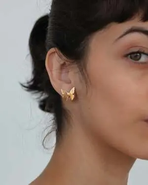 LINA HERNÁNDEZ Small Butterfly Stud Earrings
