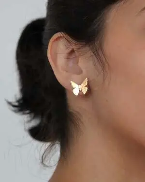 LINA HERNÁNDEZ Small Butterfly Stud Earrings