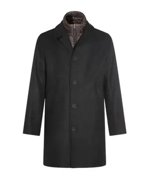 Herno Single Breasted Long Coat - Black