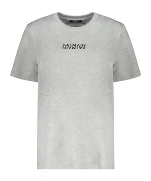 Balmain Logo Print T-shirt - White