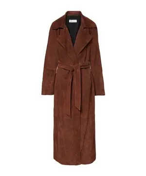 Nour Hammour Belted Coat - Red