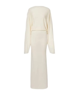 AYA MUSE Open-back Sheer Maxi Dress - White