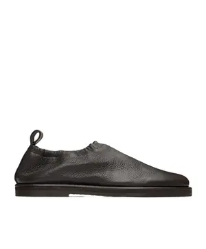 Studio Nicholson Korine Elasticated Leather Loafers - Chocolate-colored