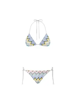 Missoni Zigzag Knit Triangle Bikini - Multi-color