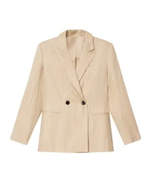 Isabel Marant Étoile Ranya Double-breasted Pinstripe Blazer