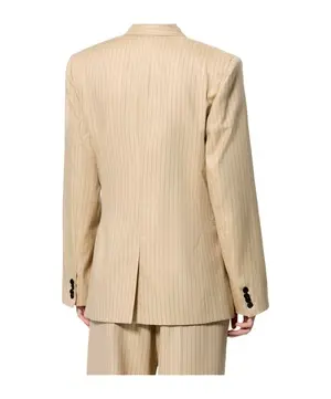 Isabel Marant Étoile Ranya Double-breasted Pinstripe Blazer
