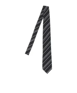 TOM FORD Striped Tie - Black