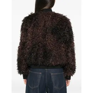 Sacai Zip-up Long-sleeve Bomber Jacket - Brown