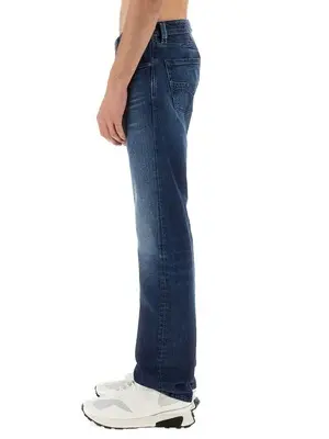 DIESEL® Logo Patch Straight Leg Jeans