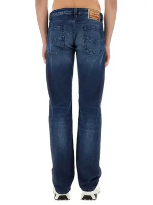 DIESEL® Logo Patch Straight Leg Jeans