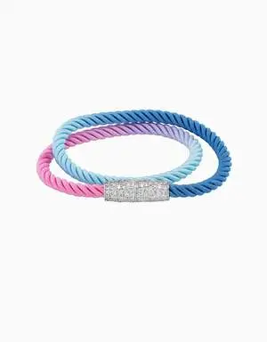 EMILY P. WHEELER Diamond Silk Wrap Bracelet In 18k White Gold - Pink