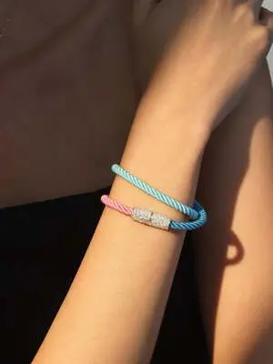 EMILY P. WHEELER Diamond Silk Wrap Bracelet In 18k White Gold - Pink