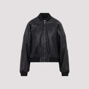 MAISON MARGIELA Faux Leather Bomber Jacket